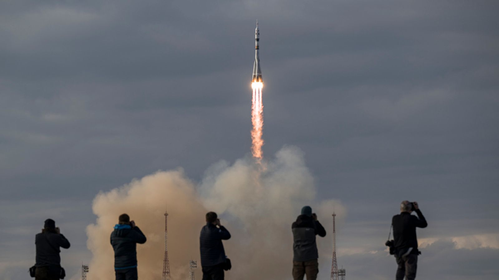Rocket with astronauts from NASA and Russia blasts off from Kazakhstan ...