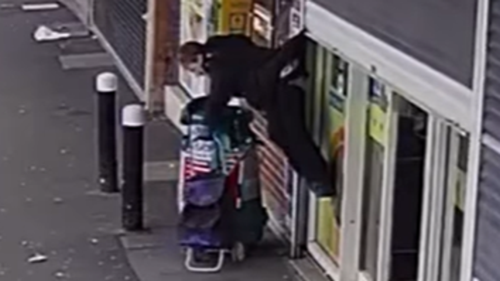 Grandmother left dangling 7ft upside down after getting stuck in shop's ...