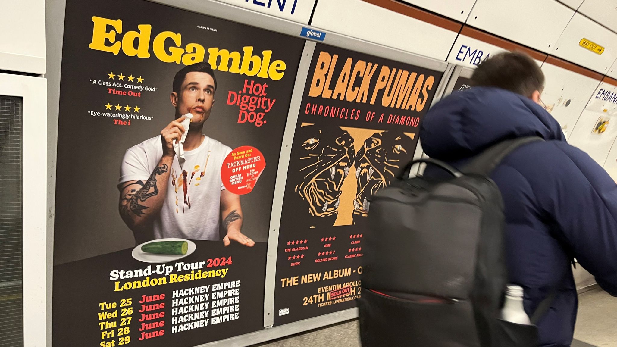 Ed Gamble: Comedian swaps hot dog for cucumber on tour posters after ...