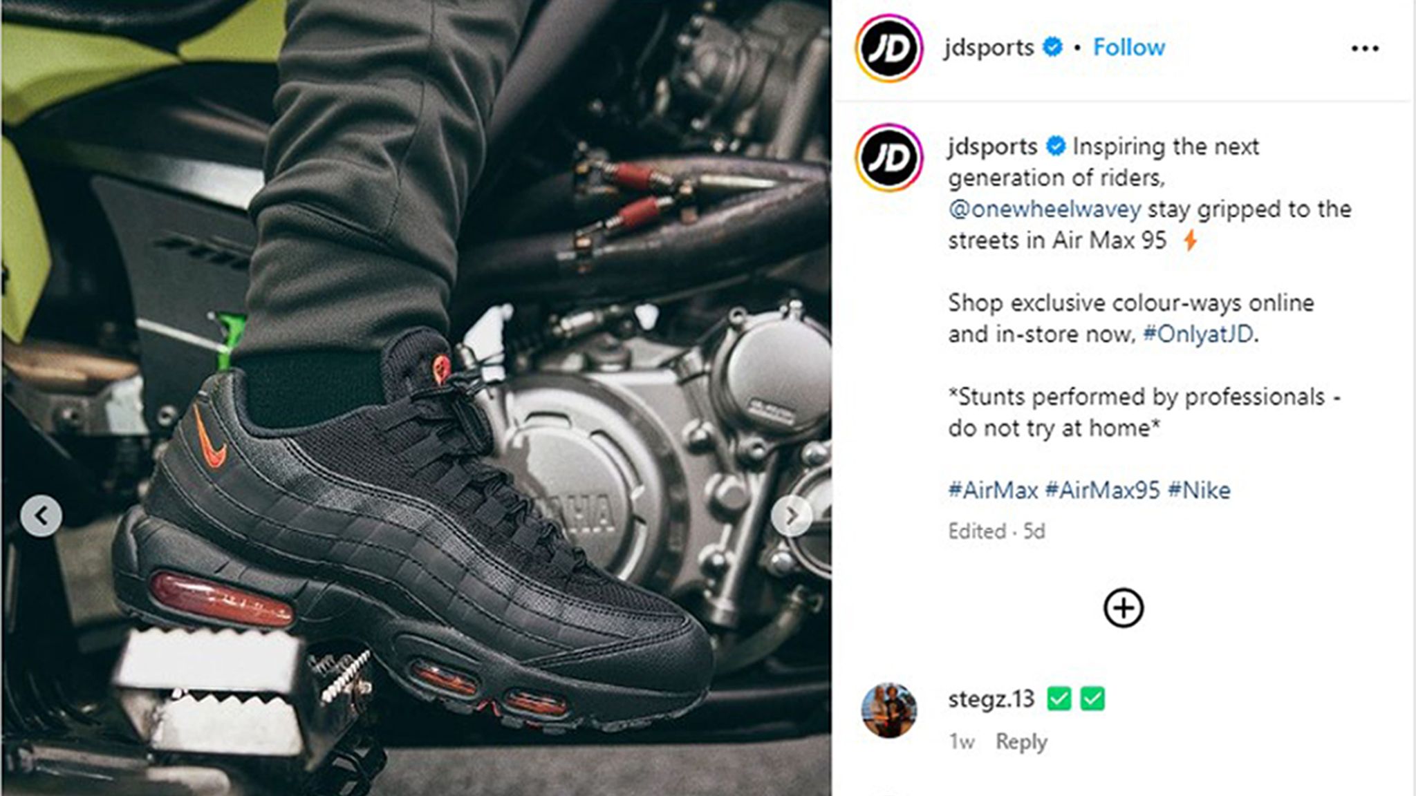 JD Sports under fire after 'irresponsible' advert showing motorcyclists ...
