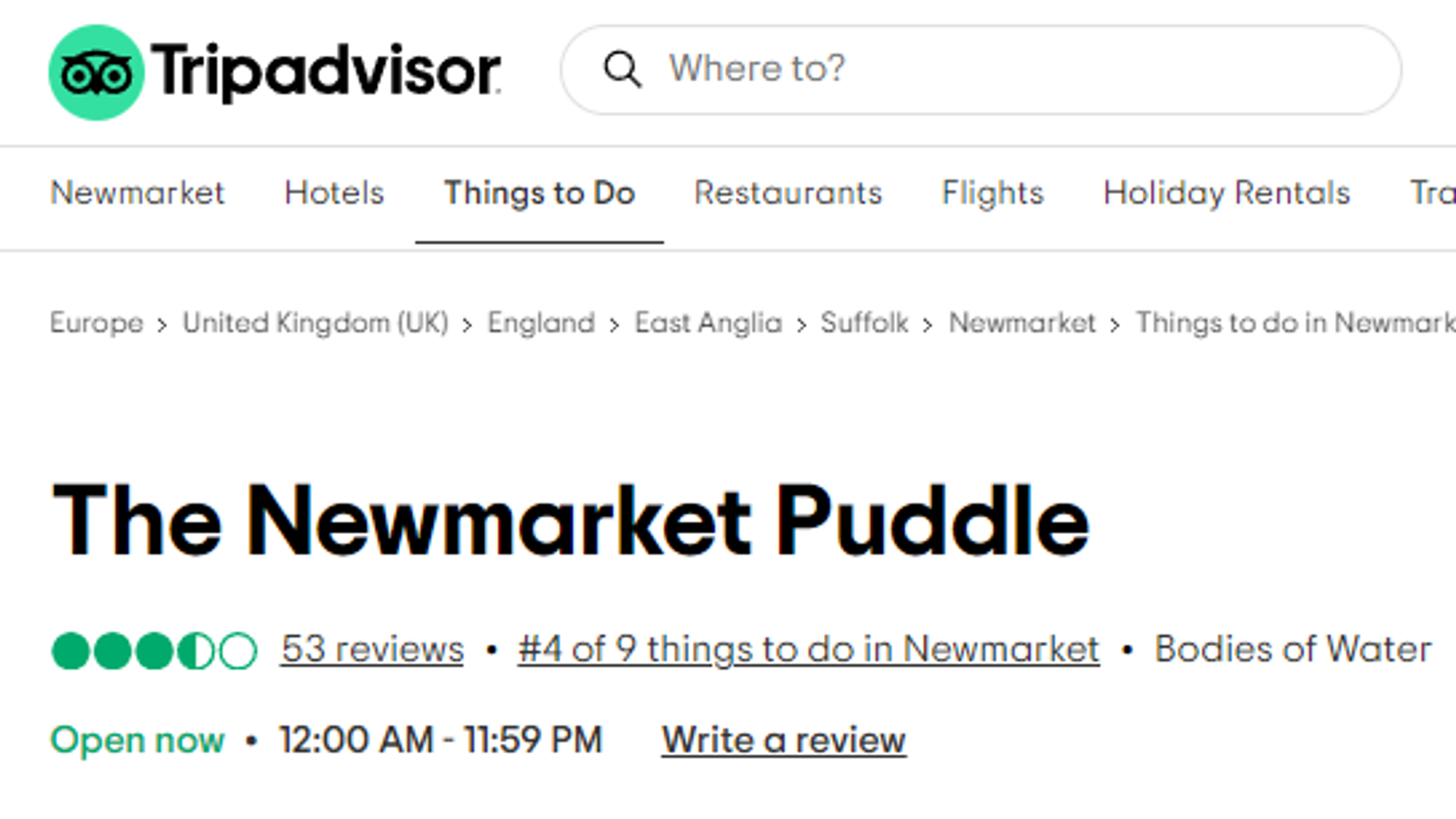 A14 flooding - dubbed 'The Newmarket Puddle' - receives sarcastic ...