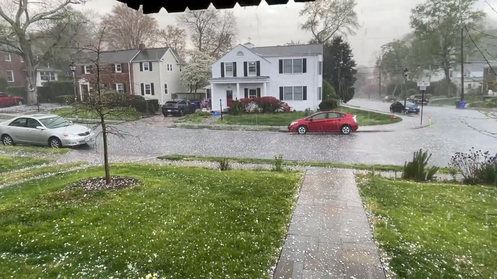 Hailstorm in Virginia as severe weather hits region | US News | Sky News
