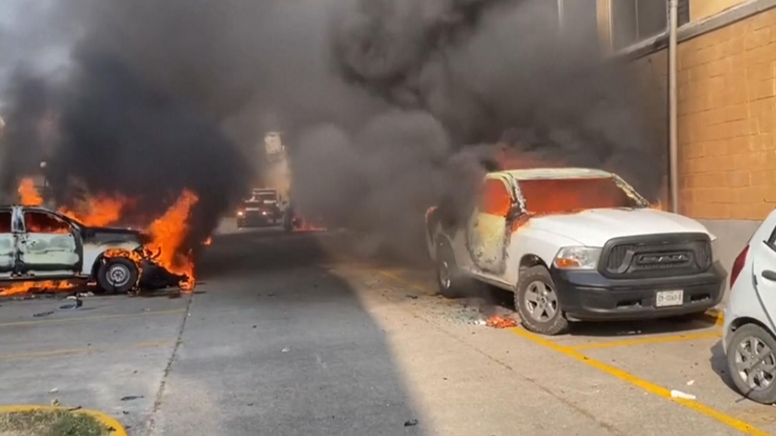 Mexican protesters set government building and vehicles on fire | World ...