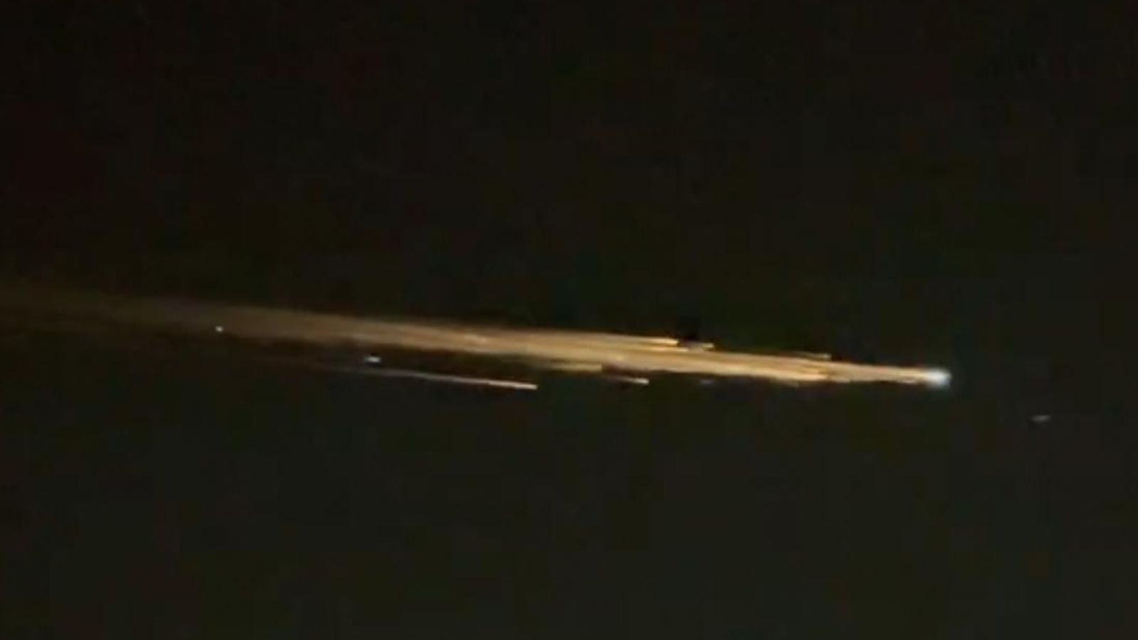 California: Flaming 'debris' streaks across sky | US News | Sky News