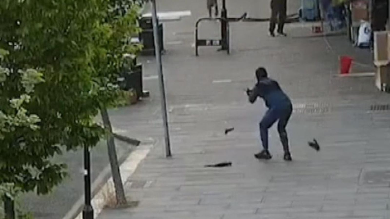 London: Moment man fires gun on busy Tottenham street | UK News | Sky News