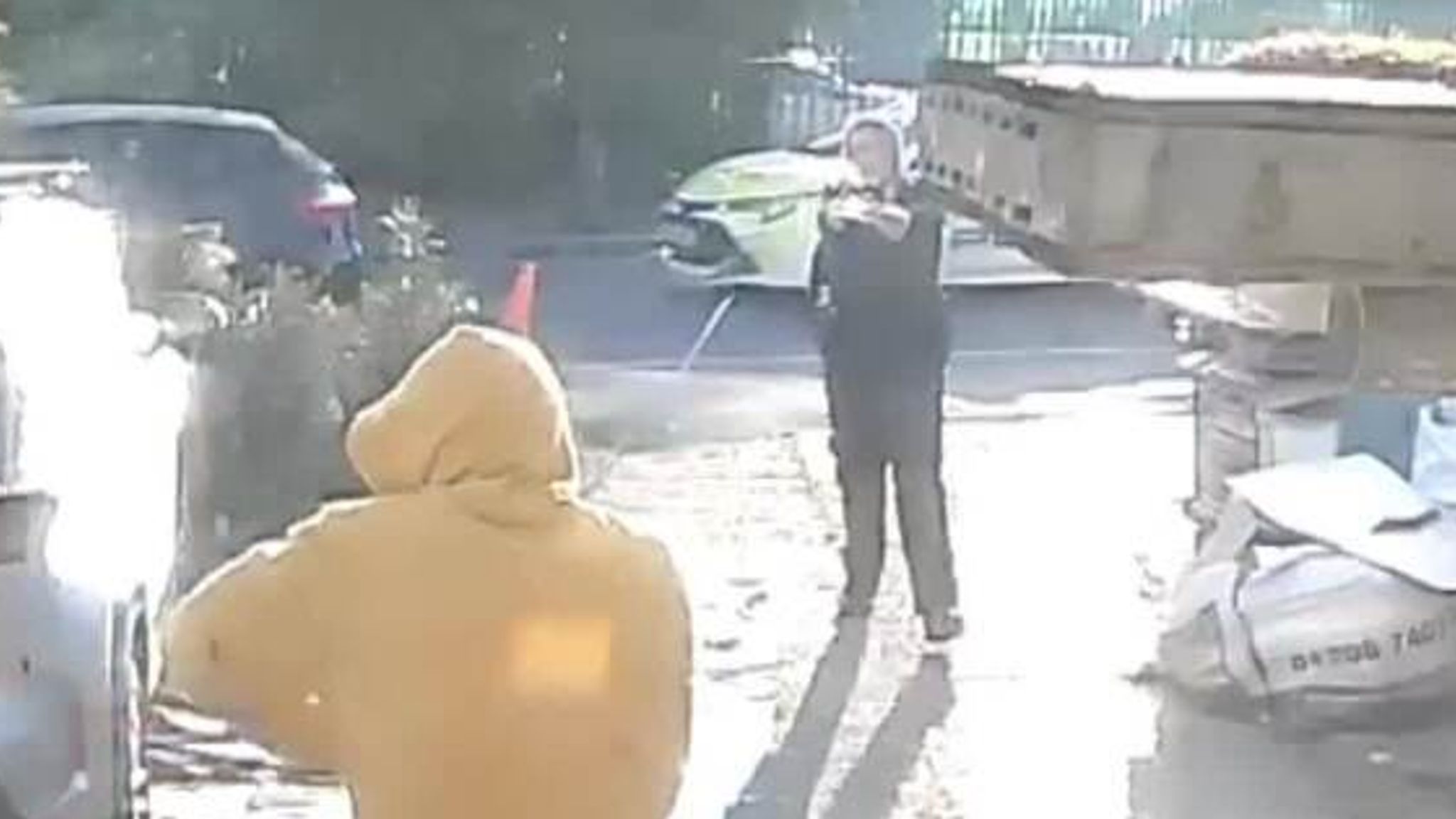 Video shows moment Hainault sword attack suspect is tasered and arrested | UK News | Sky News