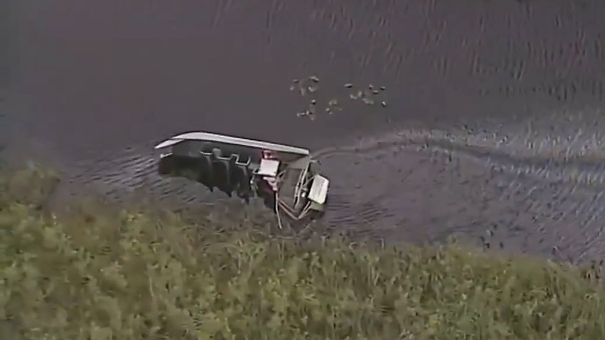 Florida Everglades boat tour overturns in alligator-infested waters ...