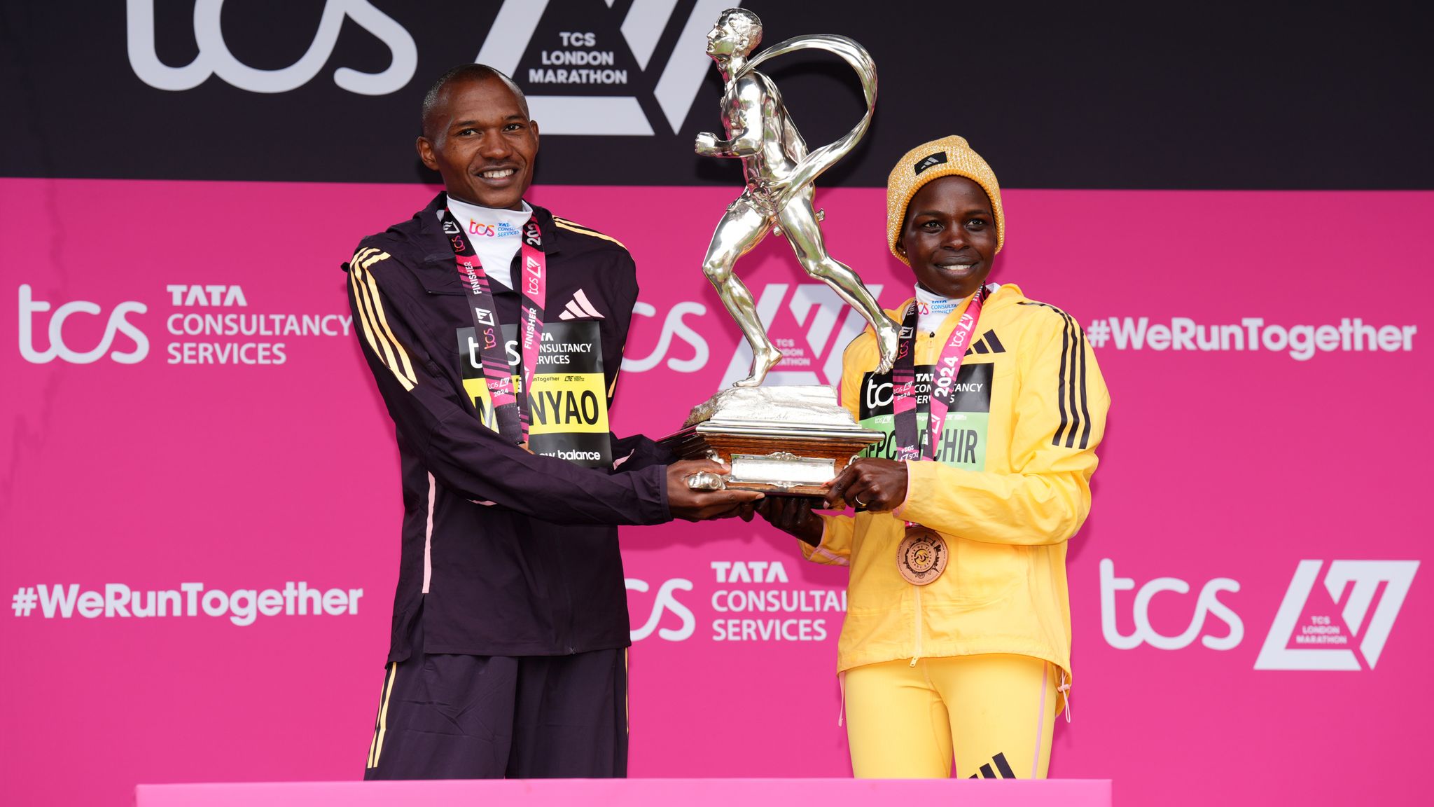 London Marathon runners break 44 records - as host of famous faces ...