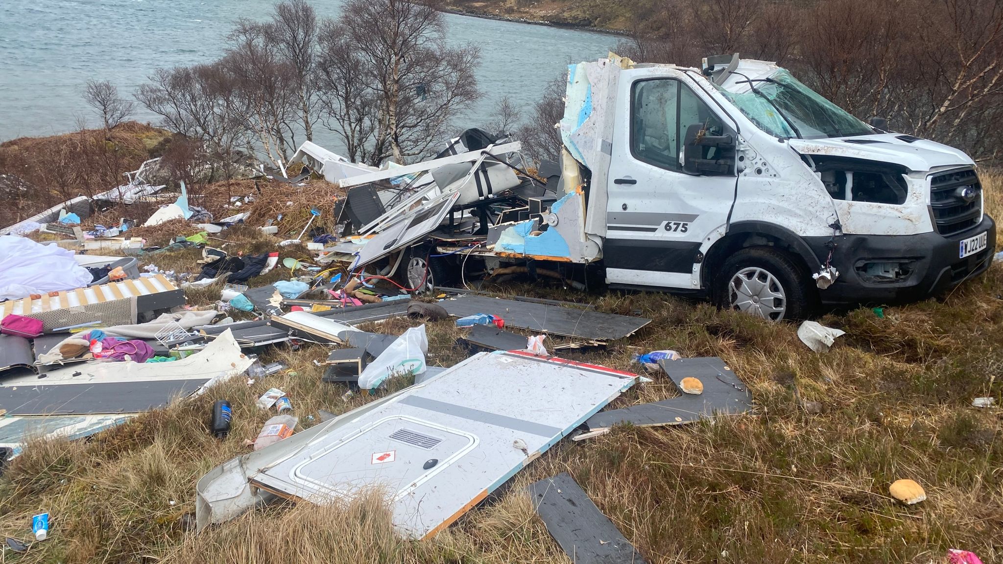 Family's 'lucky escape' after motorhome 'blown down hill' on NC500 ...