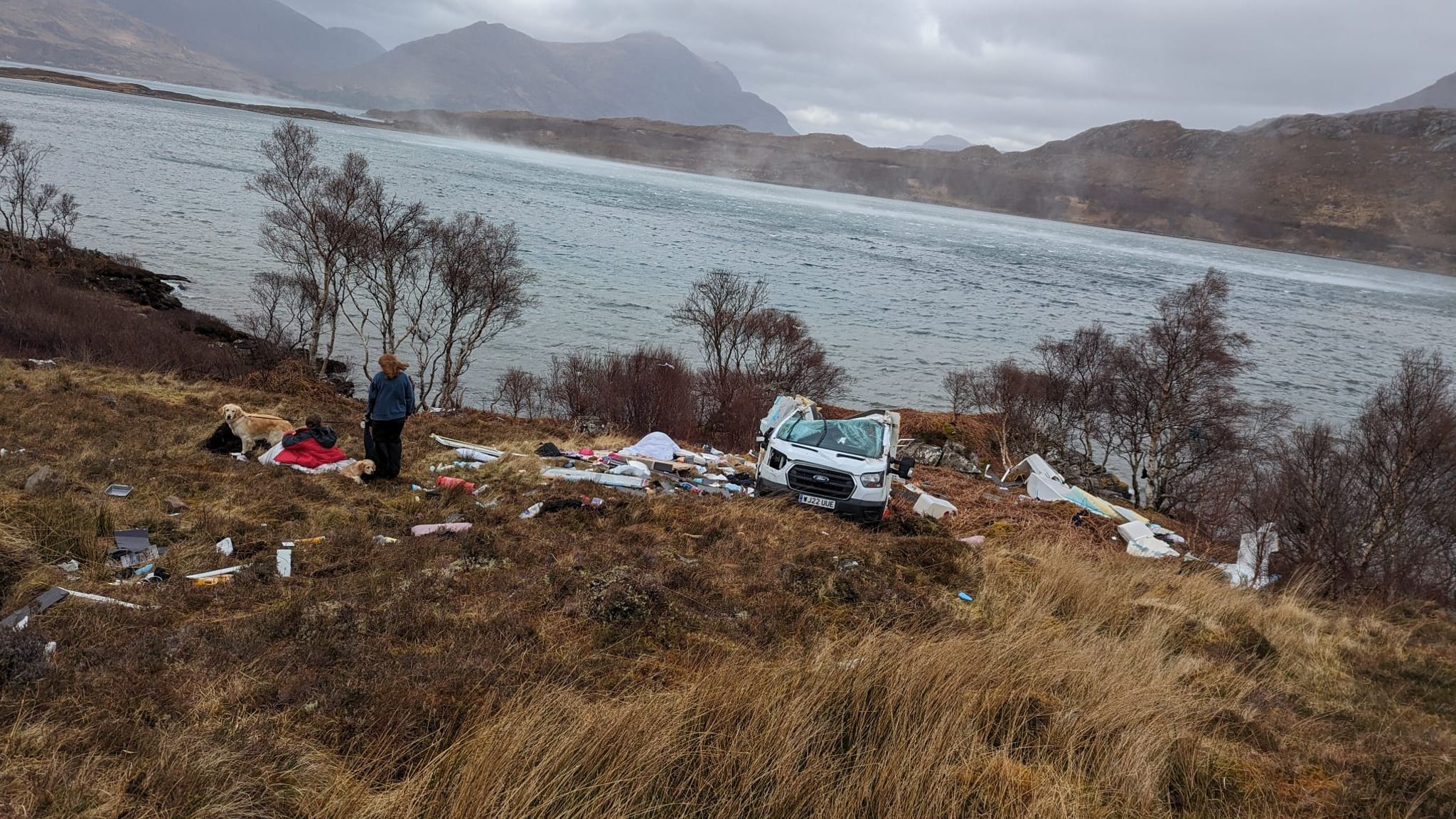 Family's 'lucky escape' after motorhome 'blown down hill' on NC500 ...