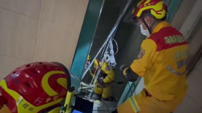Taiwan: Rescue crews search earthquake rubble | World News | Sky News Taiwan: Rescue crews search earthquake rubble | World News | Sky News