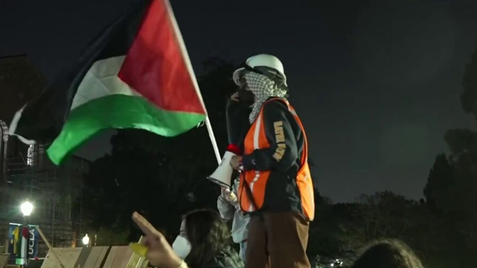 UCLA protests: Flashbang device set off by police, says Sky reporter ...