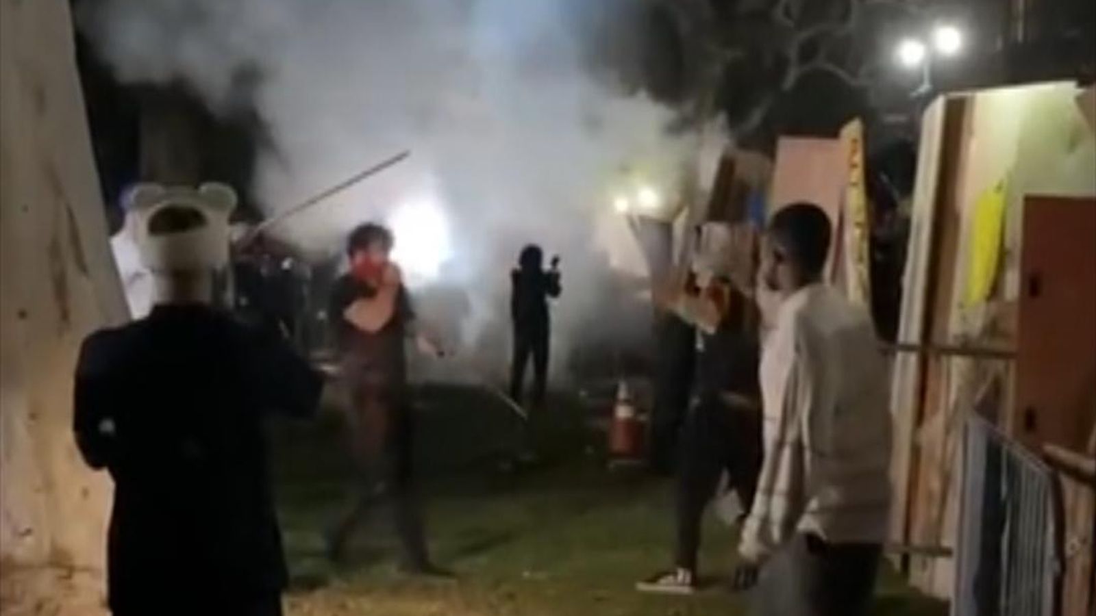 US campus protests: Opposing groups clash in LA and police crack down ...