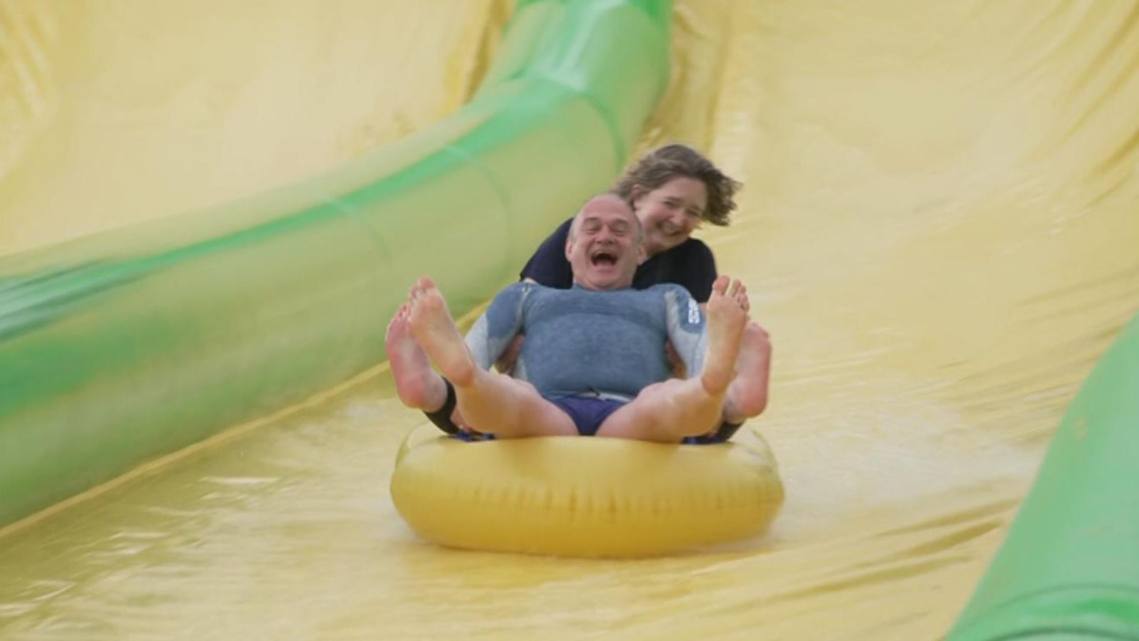 General election: Sir Ed Davey goes down a waterslide as Lib Dems ...