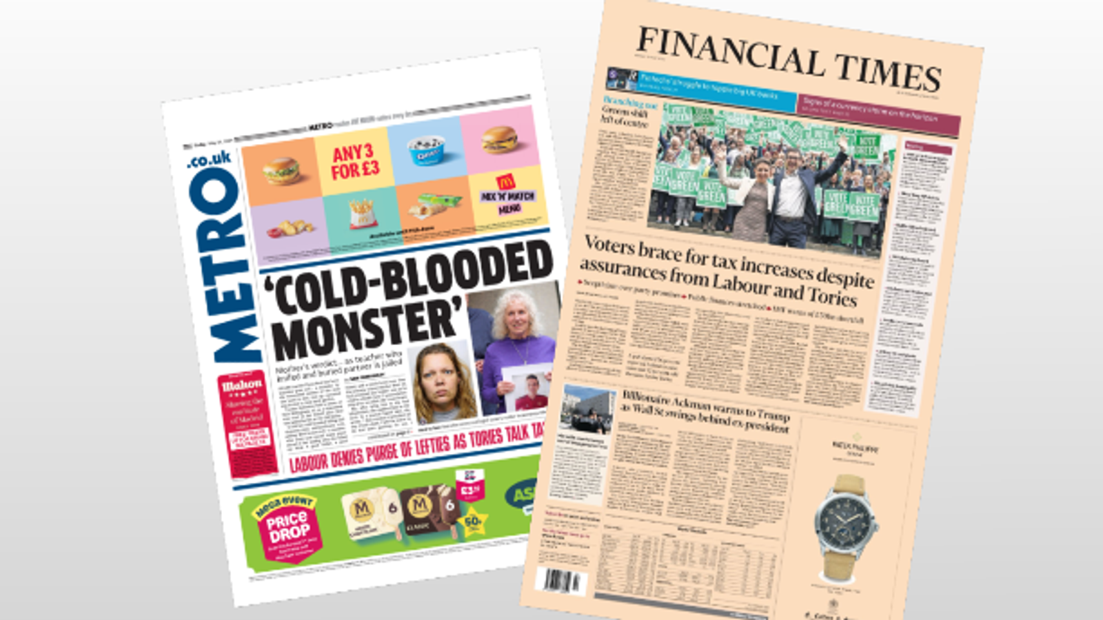 Friday's national newspaper front pages | UK News | Sky News