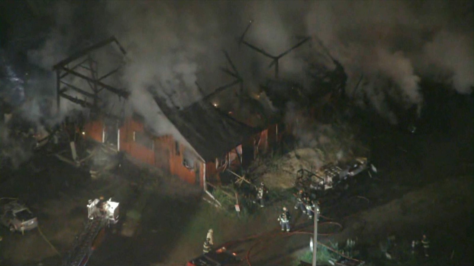 Massachusetts fire: Massive blaze burns down several building including ...