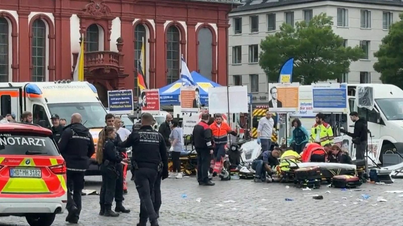 Mannheim stabbing: Knifeman injures several at far-right event in ...