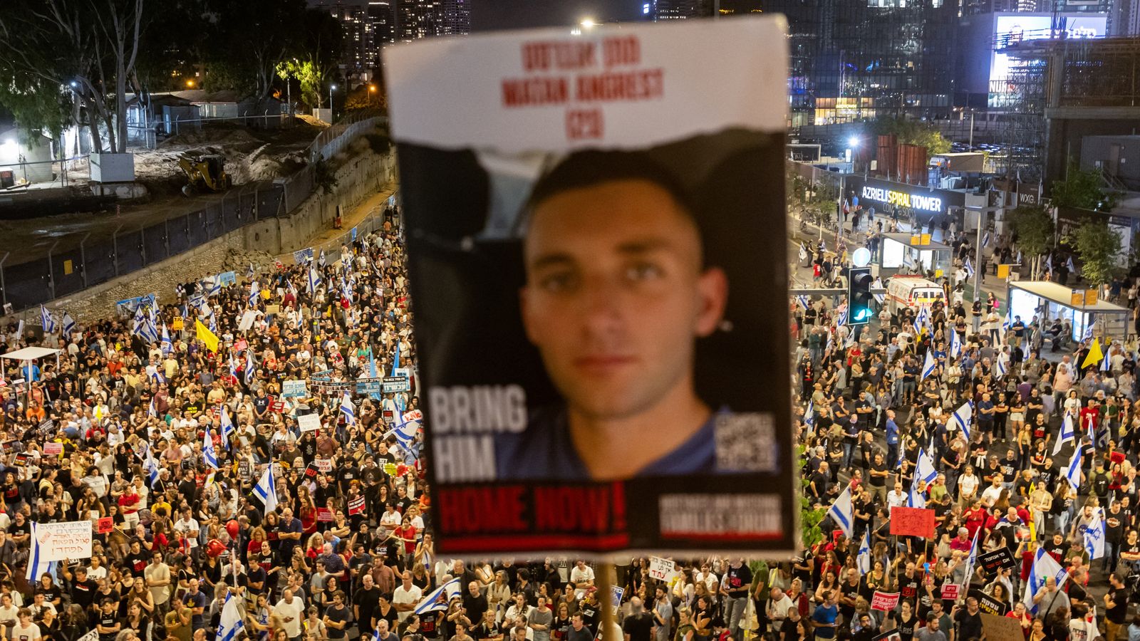 Huge protests call on Israeli PM Benjamin Netanyahu to approve US ...