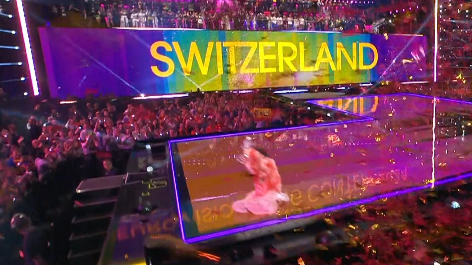 Switzerland's Nemo breaks Eurovision trophy moments after winning ...