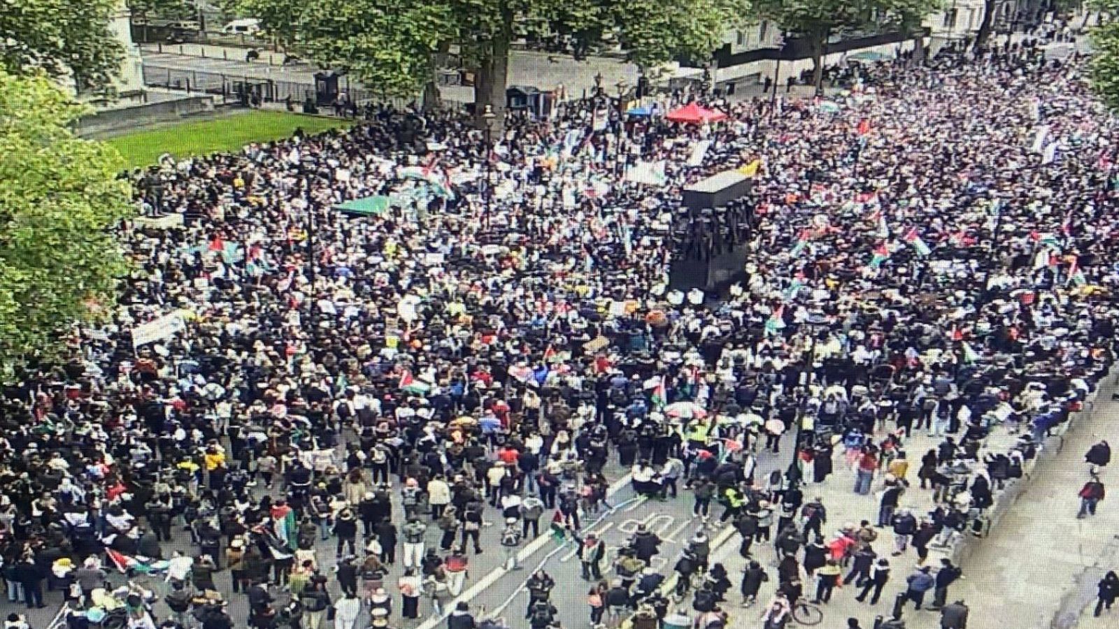 Three officers injured and 40 people arrested after disorder at pro ...