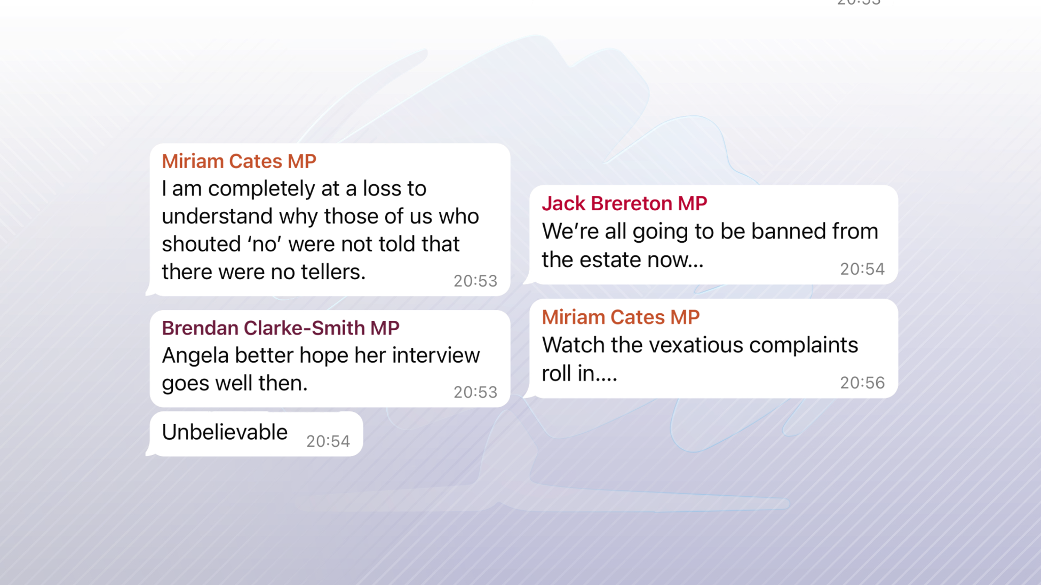 Tory MPs share despair at PM's top team over Commons vote in leaked ...