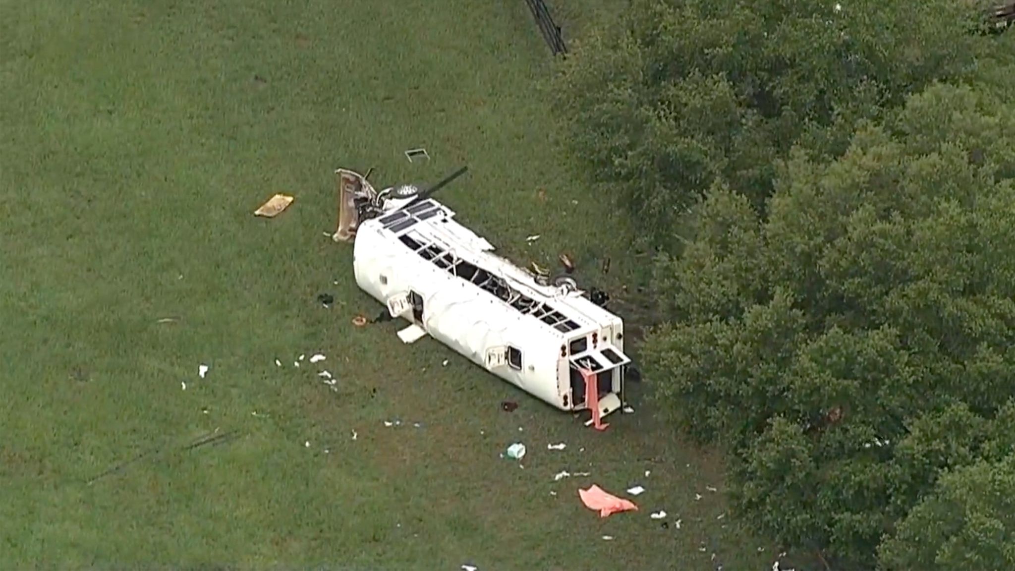 Driver arrested after truck hits farm worker bus, killing eight and ...