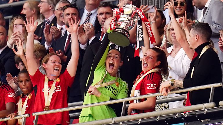Women s FA Cup final Manchester United beat Tottenham 4 0 UK News Sky News