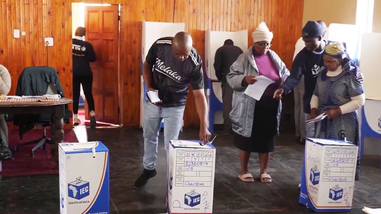 South Africa Election Polls Close In Crucial Vote News Uk Video News