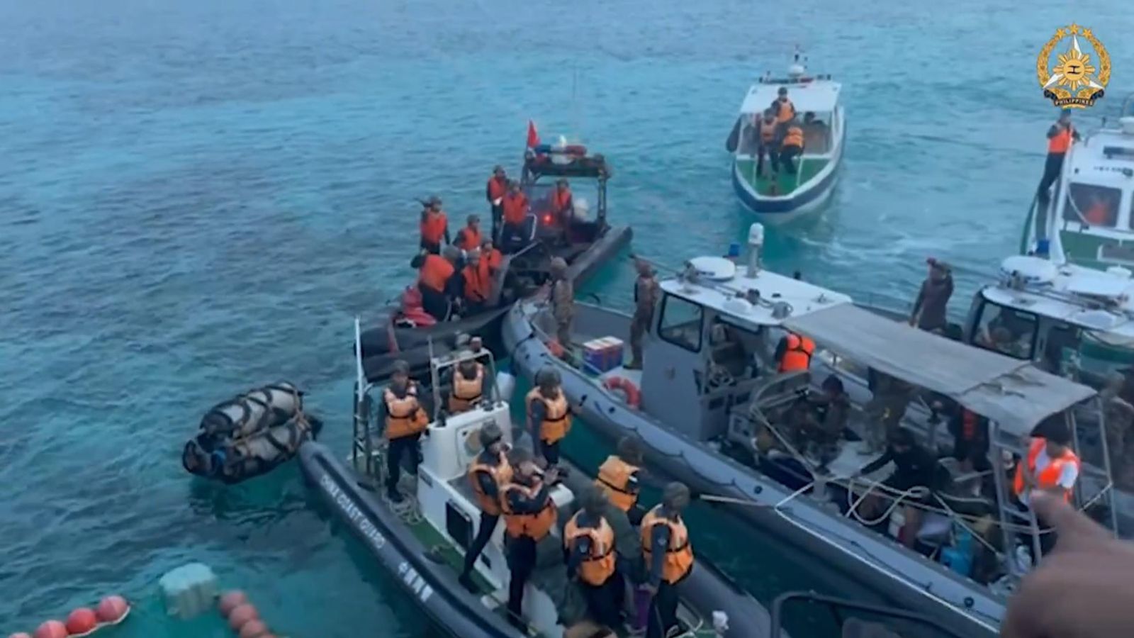 Philippines accuse China of causing vessel damage and injury at sea | World News | Sky News