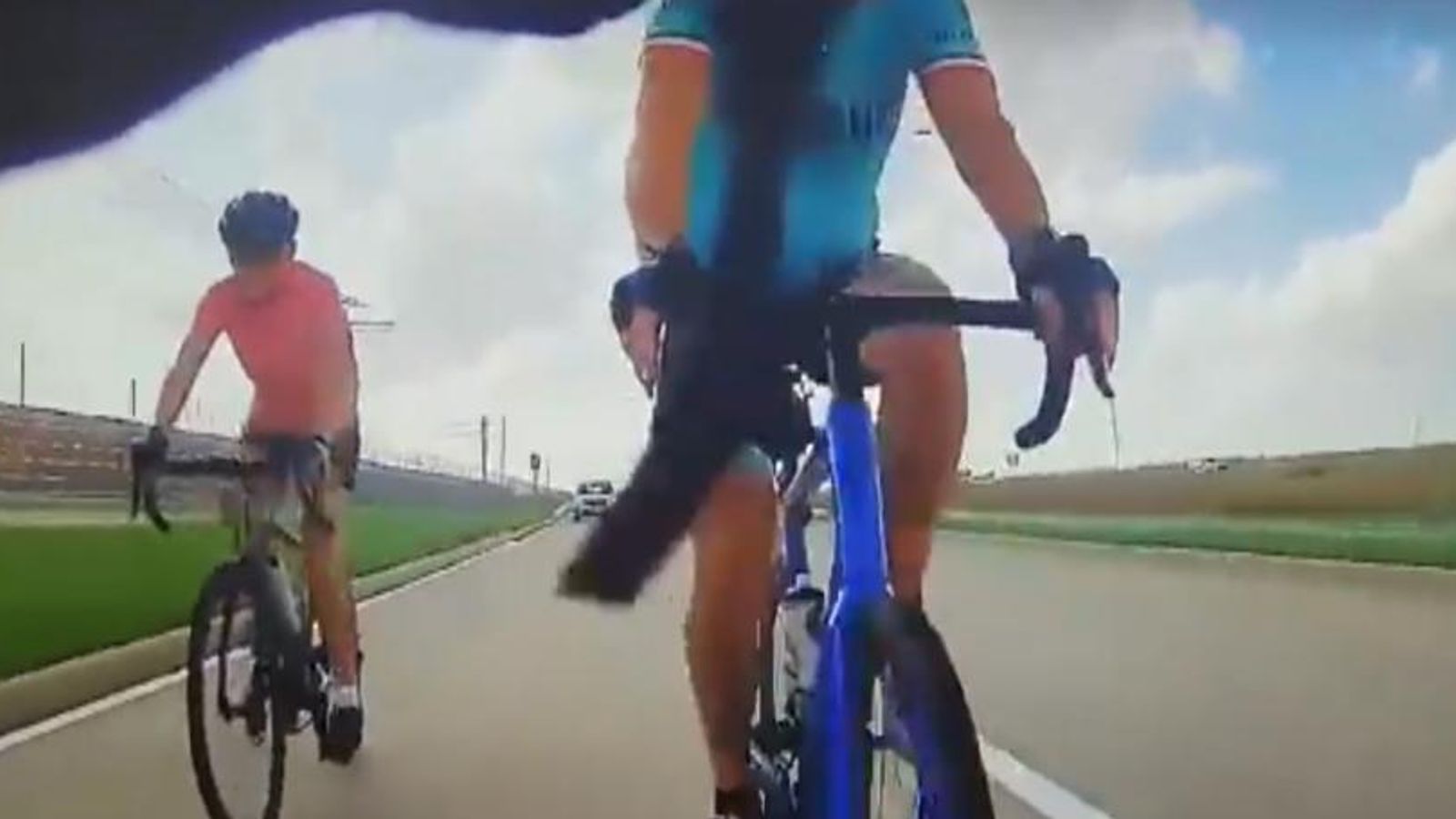 Texas: Video shows moment two cyclists hit by drunk driver | US News | Sky News
