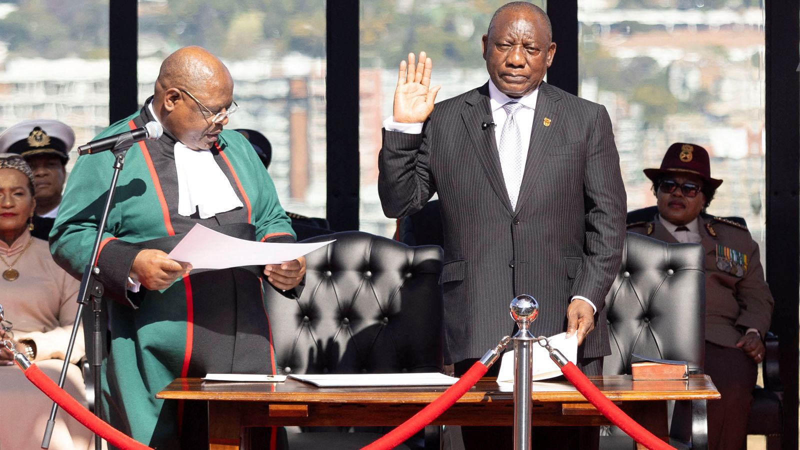 South African President Cyril Ramaphosa sworn in for second term | News ...