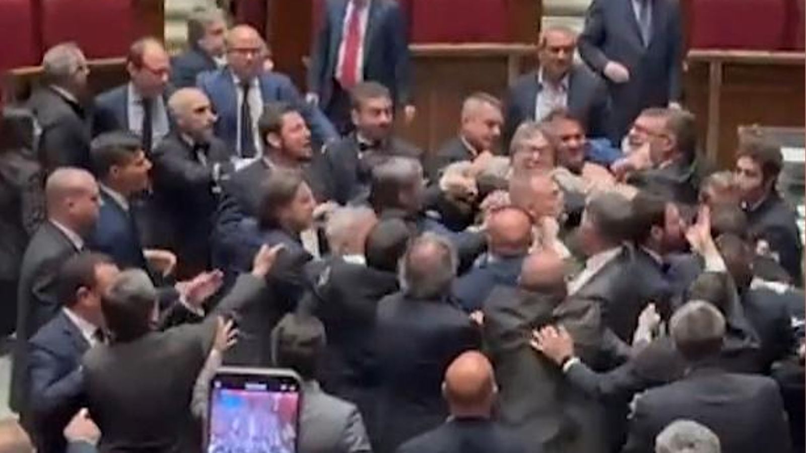 Brawl breaks out in Italian parliament over local government bill ...