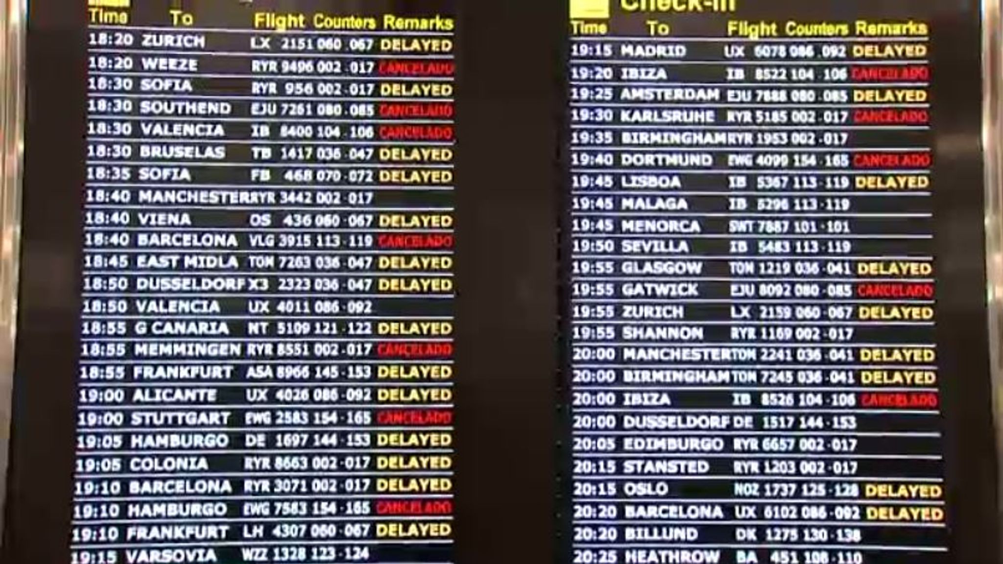 Majorca airport hit by storm with planes grounded after runway flooded ...