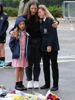 Rob Burrow: Rugby league star's wife and children lay flowers at ...