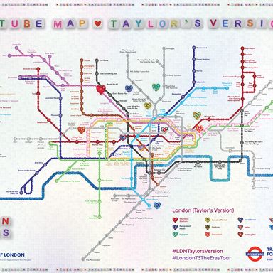 Taylor Swift Tube map released as Wembley Stadium hosts London Eras ...