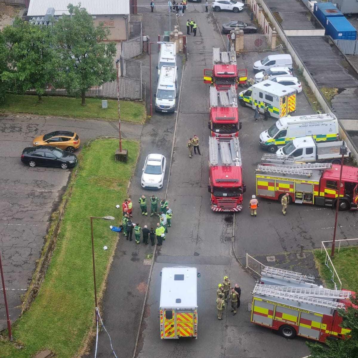 Arrest made after six people rescued by firefighters during Coatbridge ...