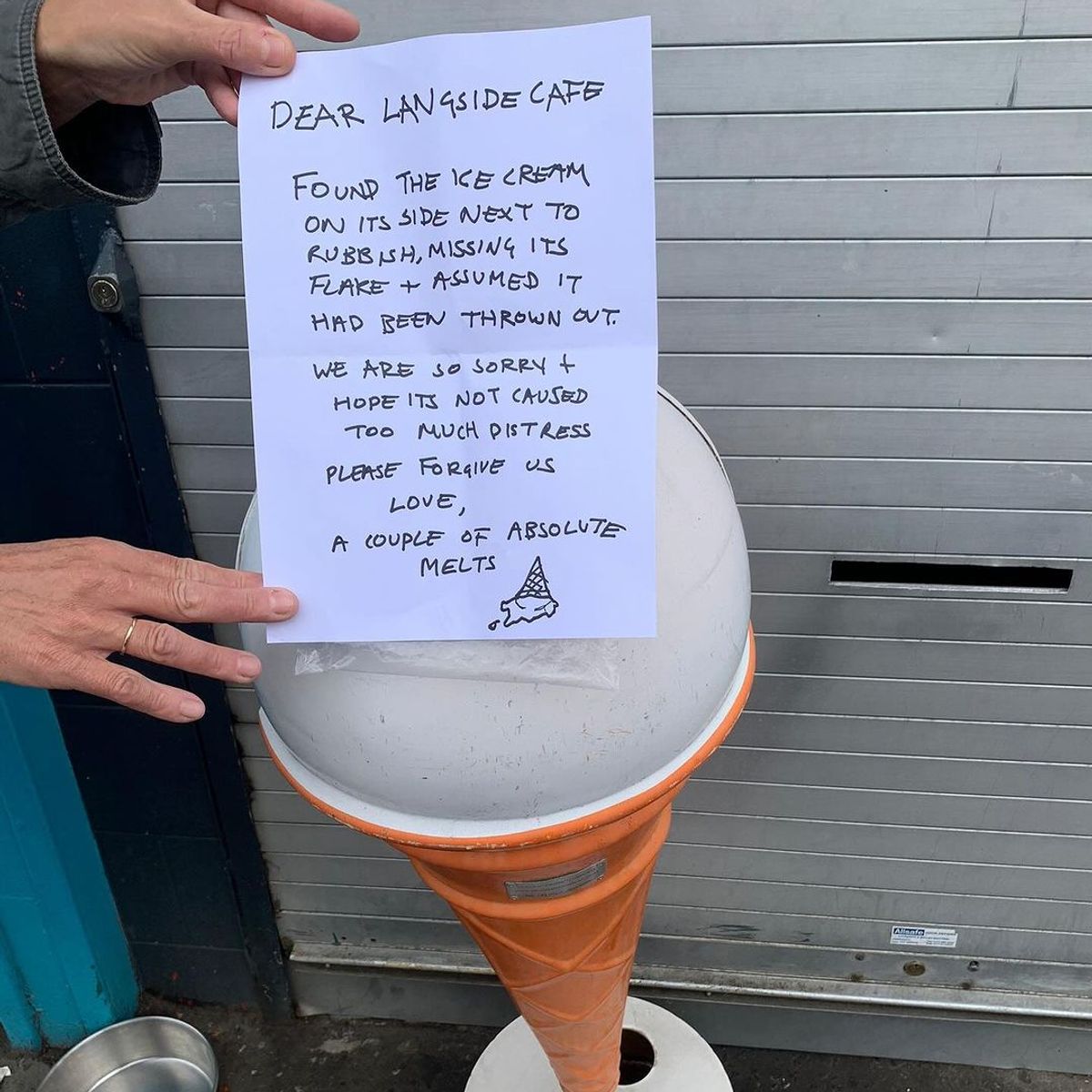 Missing ice cream statue returned with 'lovely little' note | UK News ...