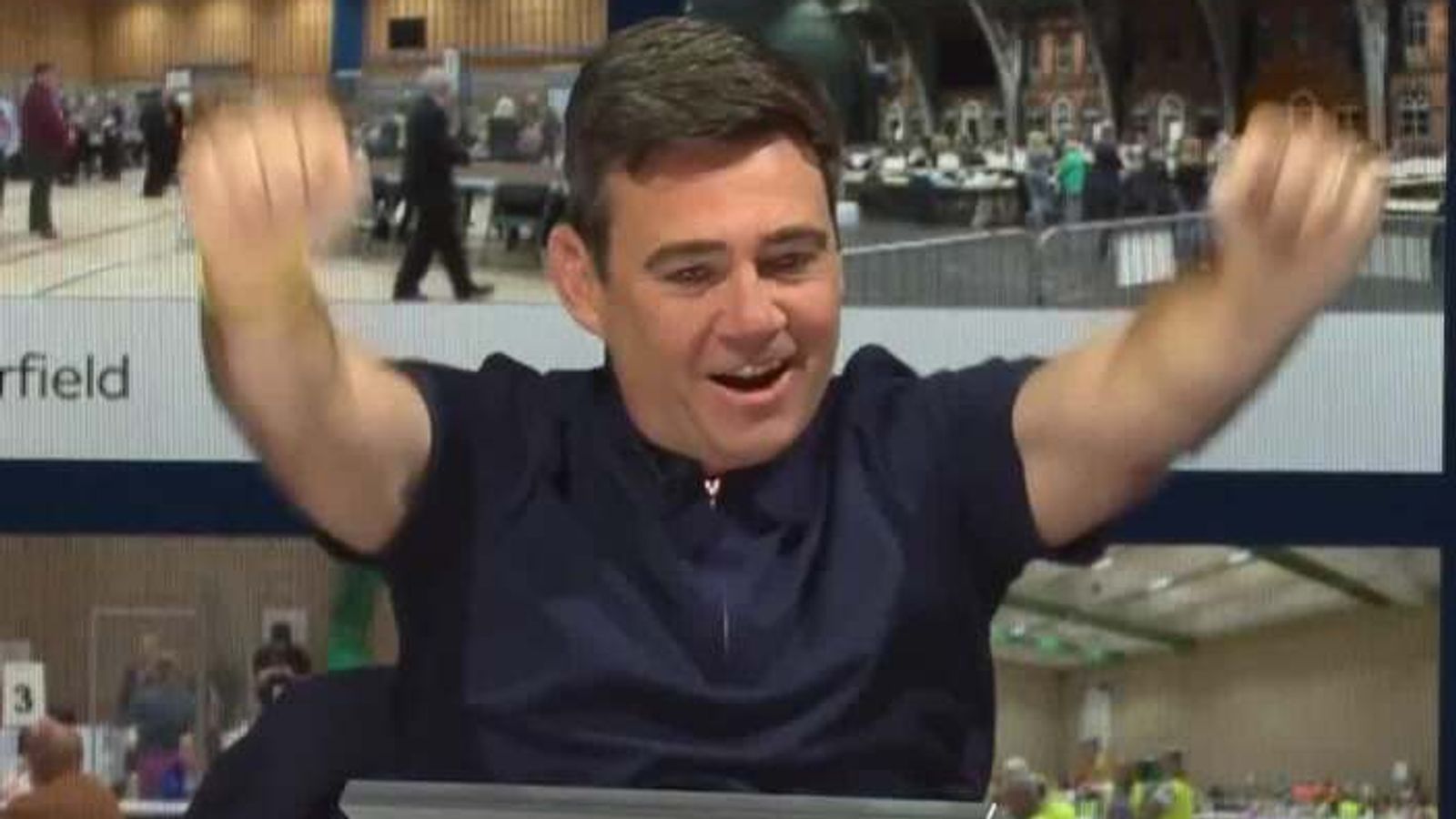 General Election 2024: Moment Manchester's mayor Andy Burnham sees exit ...