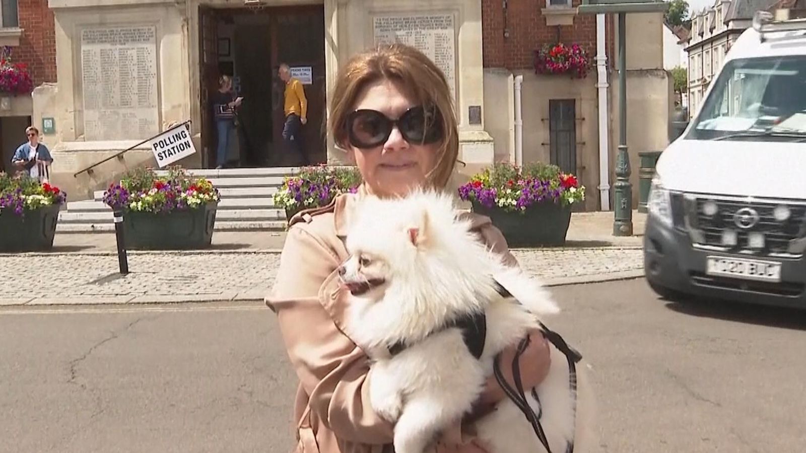 General election: Dogs visit polling stations on UK election day | News ...
