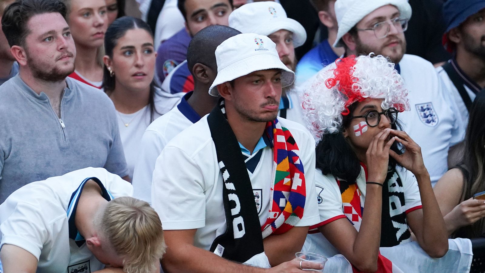 'We came up against a better team': Gutted England fans stream out of ...