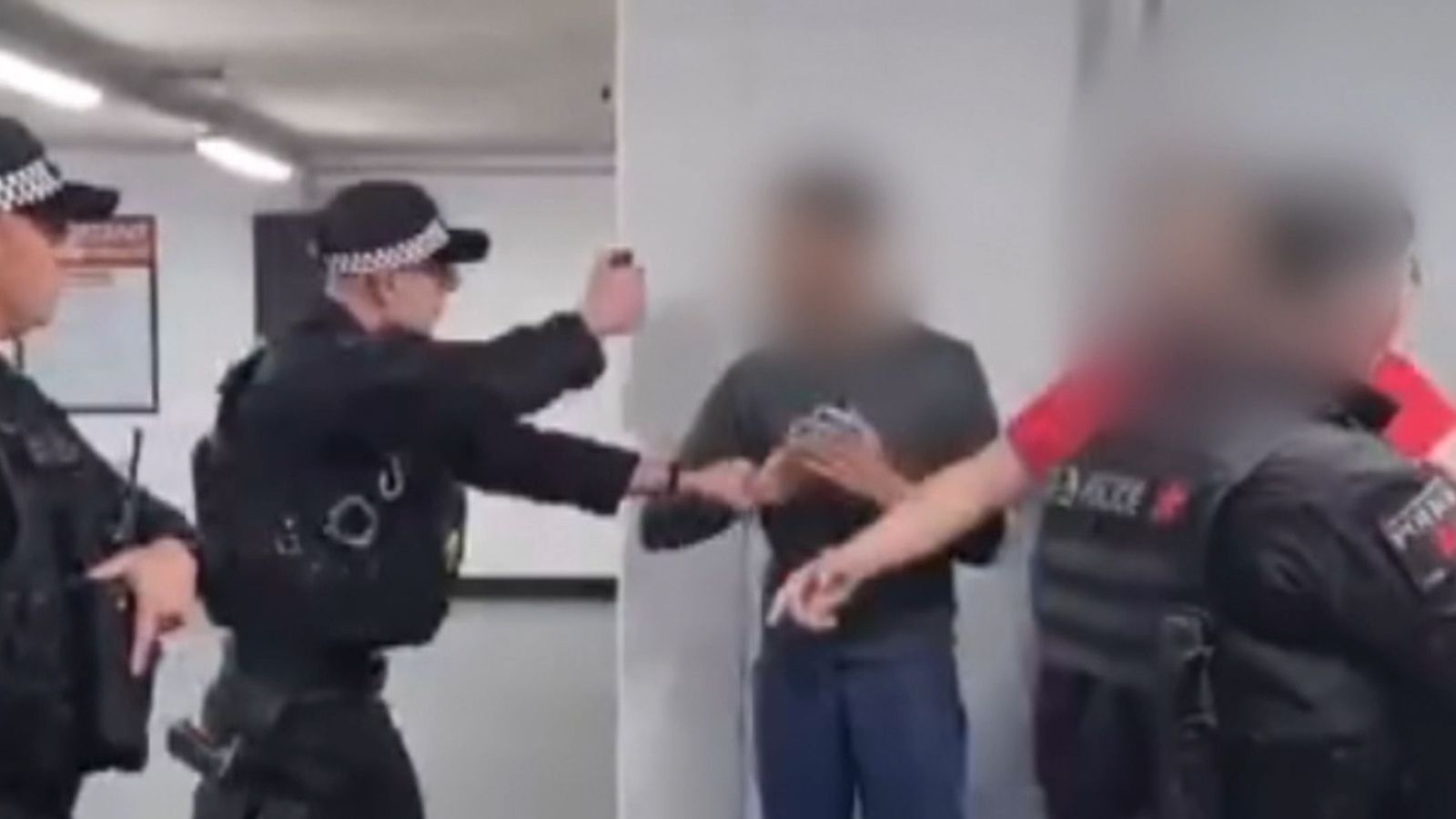 New Video Shows Police Officer Who Stamped On Suspect Pepper Spraying