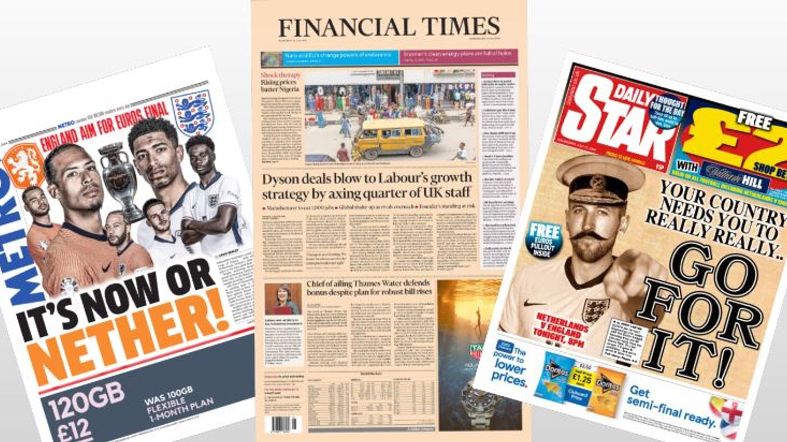 Wednesday's national newspaper front pages | UK News | Sky News