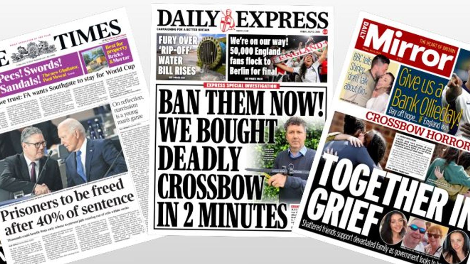 Friday's national newspaper front pages | UK News | Sky News