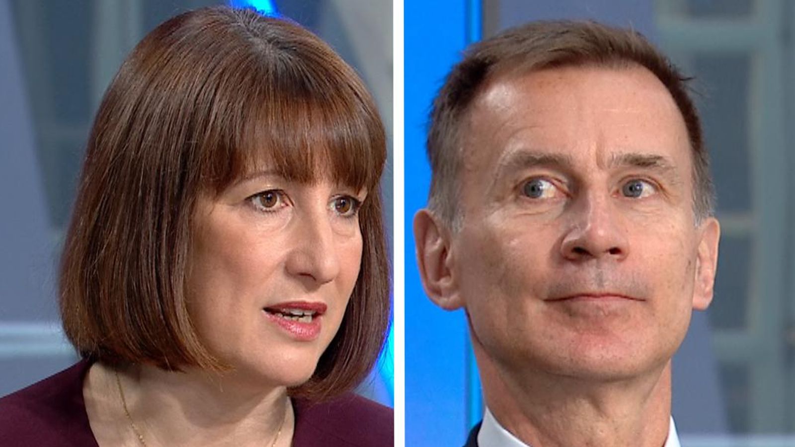 Jeremy Hunt reacts to being called a 'liar' by chancellor Rachel Reeves ...