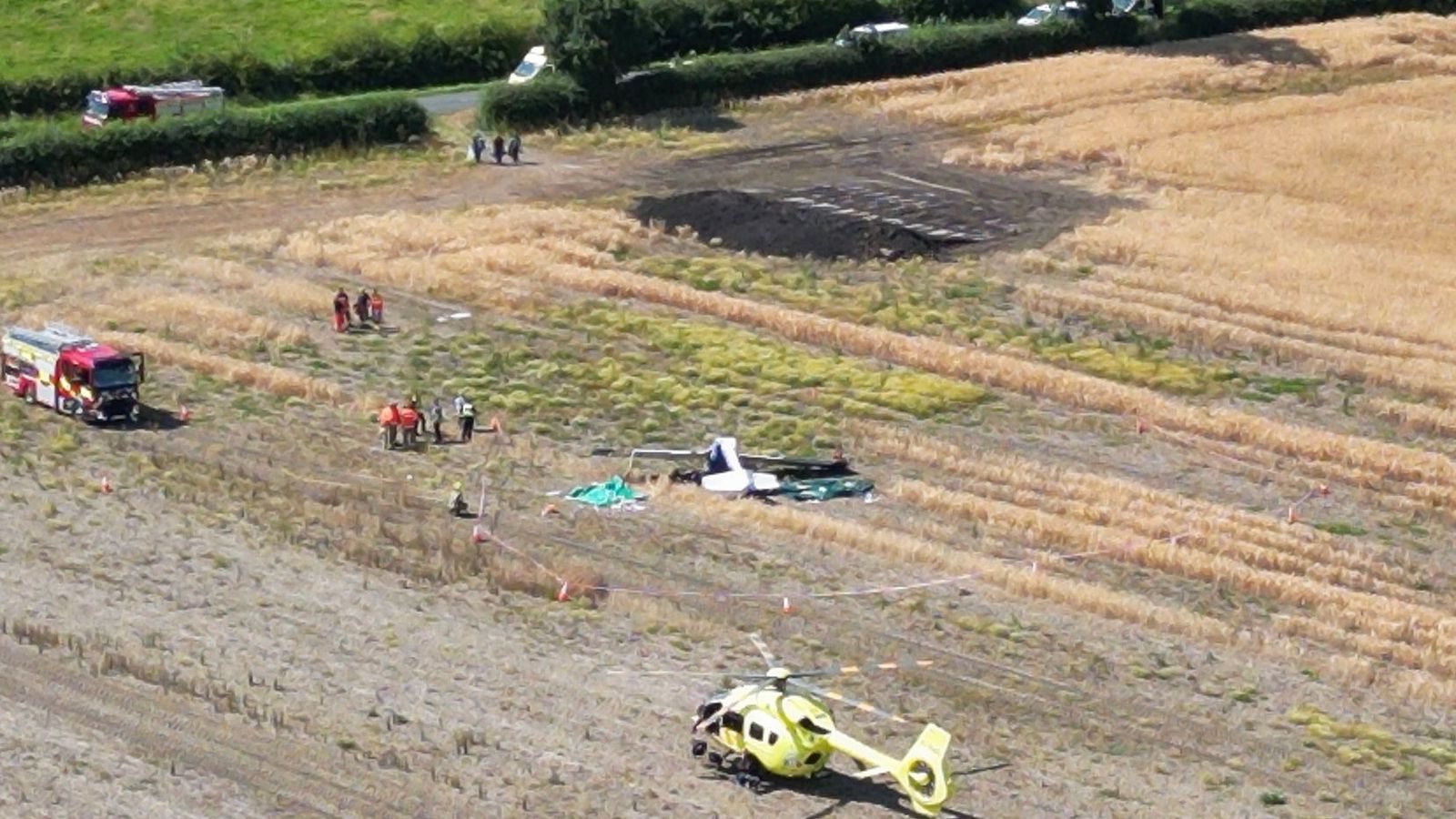 Two killed after light aircraft crashes into field in North Yorkshire | UK News | Sky News