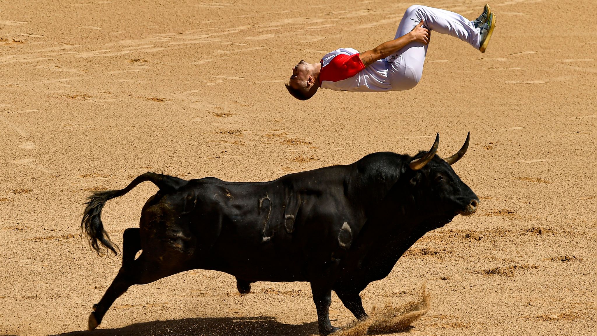 Six injured, including one gored, on first day of annual bull run in ...