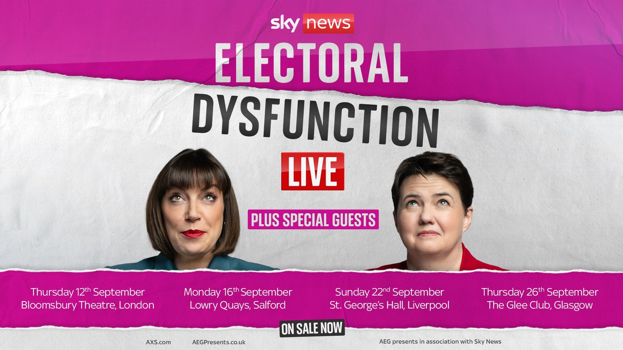 Electoral Dysfunction Live: Sky News podcast announces live UK tour | Politics News | Sky News