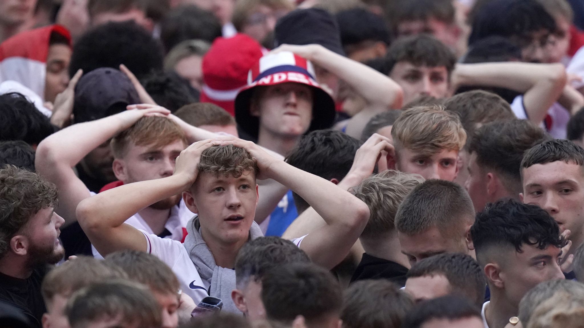 'We came up against a better team': Gutted England fans stream out of ...