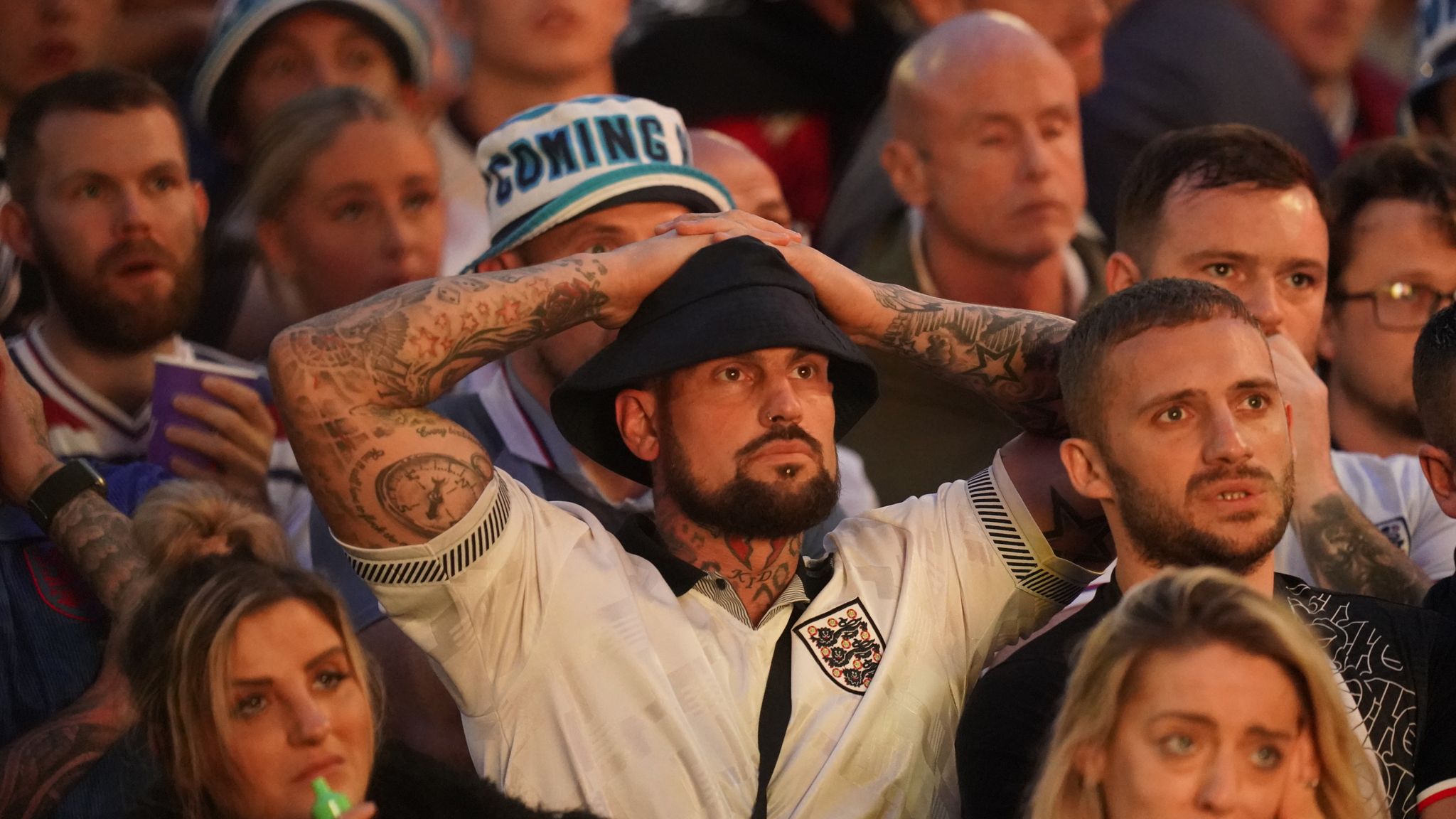 'We came up against a better team': Gutted England fans stream out of ...