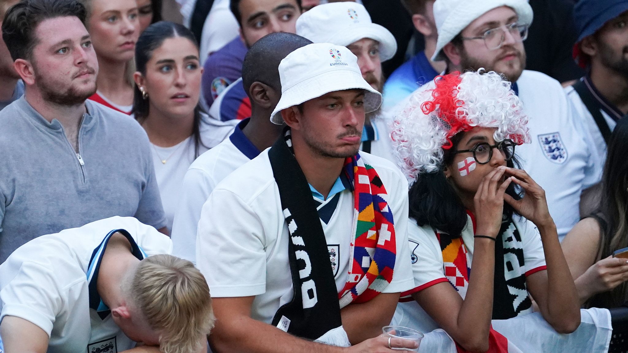 'We came up against a better team': Gutted England fans stream out of ...